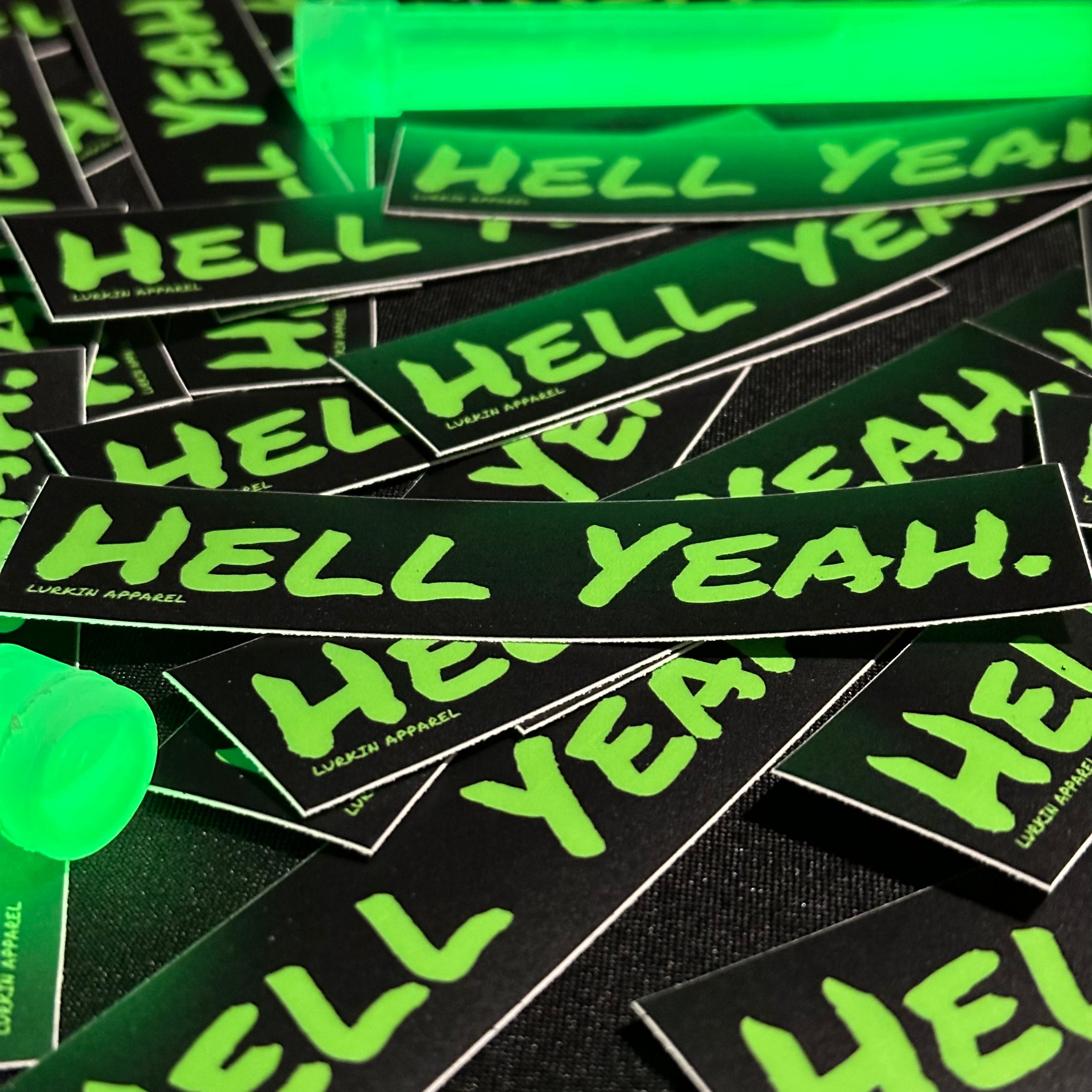 HELL YEAH STICKER – LURKIN APPAREL